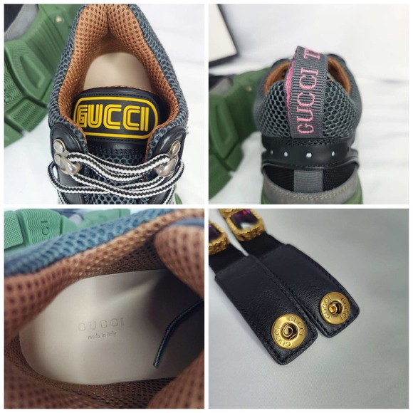 Gucci | Shoes | Gucci Flashtrek Sega Green Removable Crystal It 36 Us 6 ...